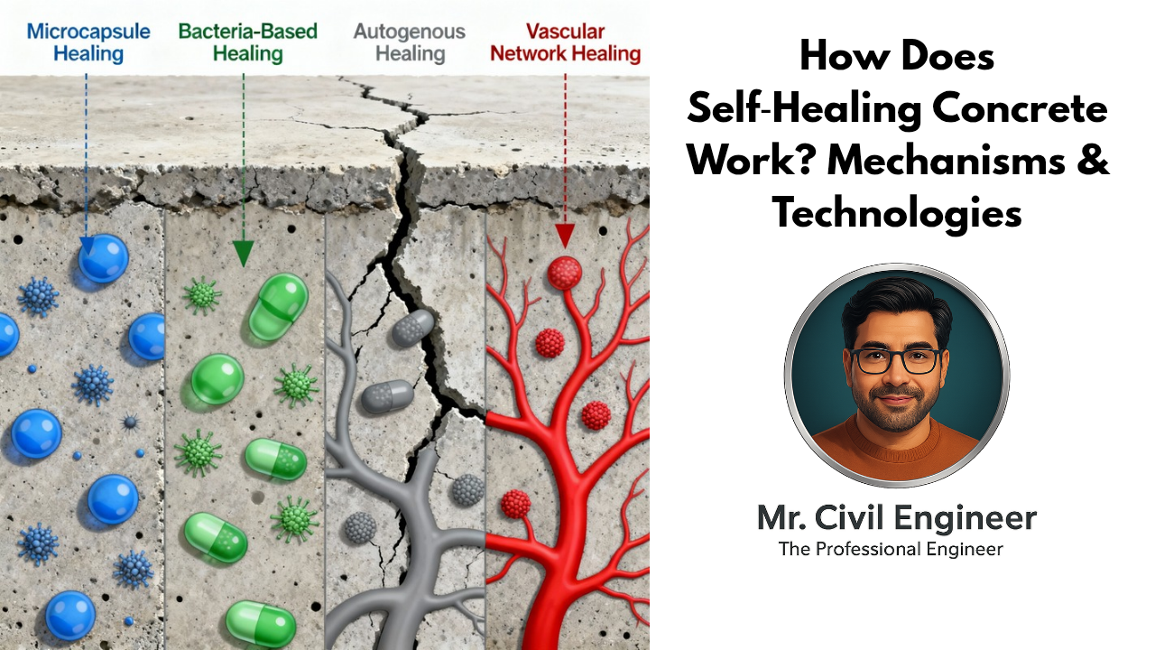 Self‑Healing Concrete: Durable, Smart Infrastructure Material