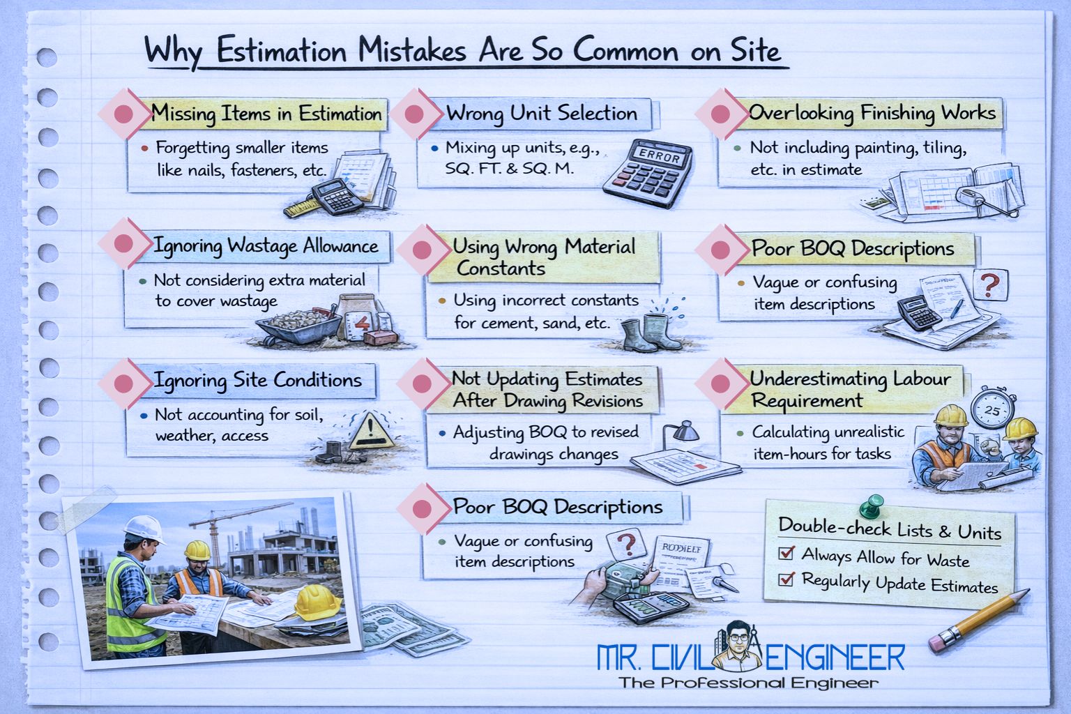 Common Estimation Mistakes on Site | Avoid Cost Overruns