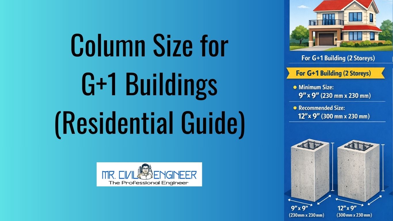 Column Size for G+1 & G+2 Buildings – Complete Guide