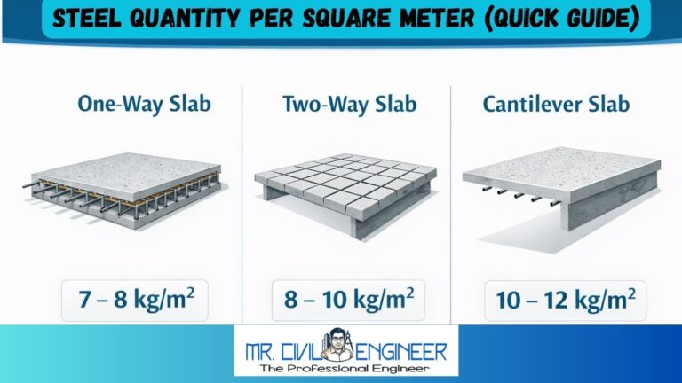 Steel Quantity Calculation for Slab | RCC Slab Steel Formula